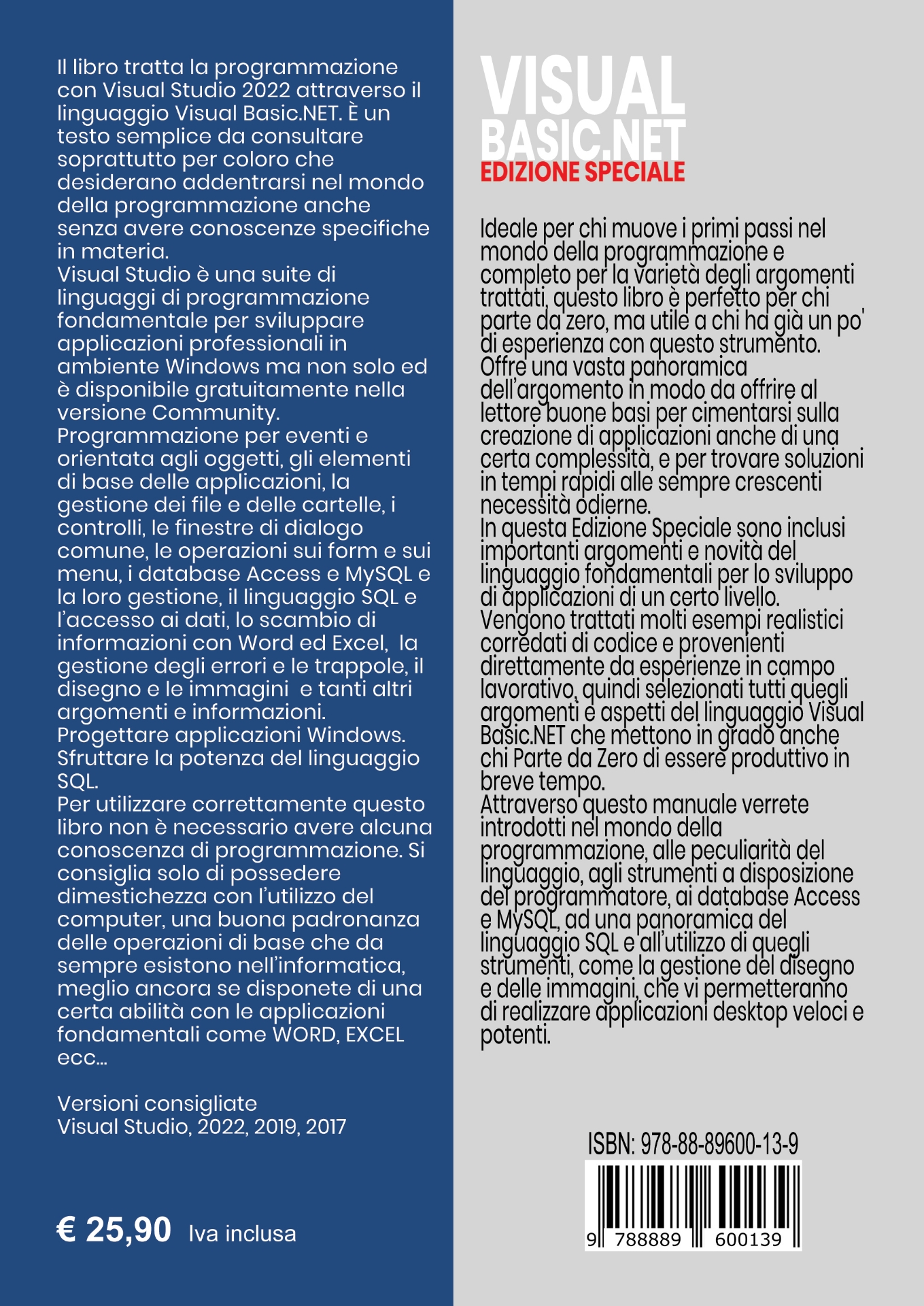 EDIZIONI FUTURA.COM. 2025 - VISUAL BASIC.NET 2022 EDIZIONE SPECIALE